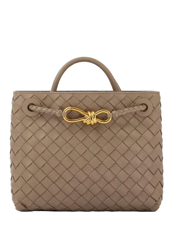 Bottega Veneta Andiamo Small Intrecciato Leather Tote Bag - Brown