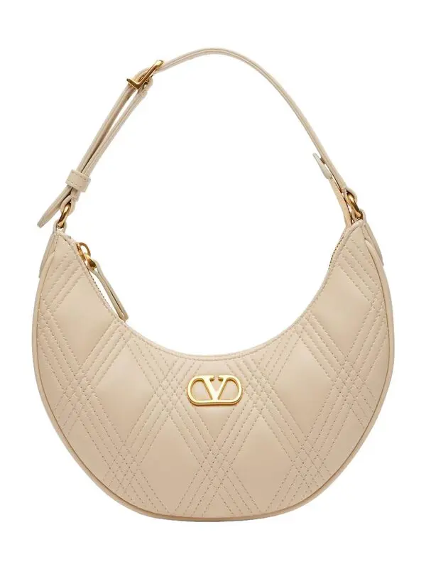 Valentino Garavani Quiltie 67 Mini Shoulder Bag - Beige