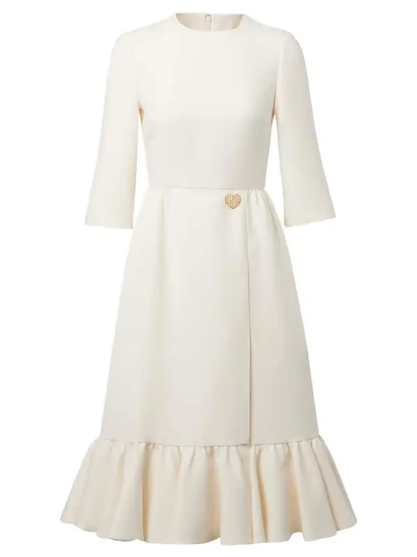 Valentino Garavani Crêpe Couture Midi Dress - White