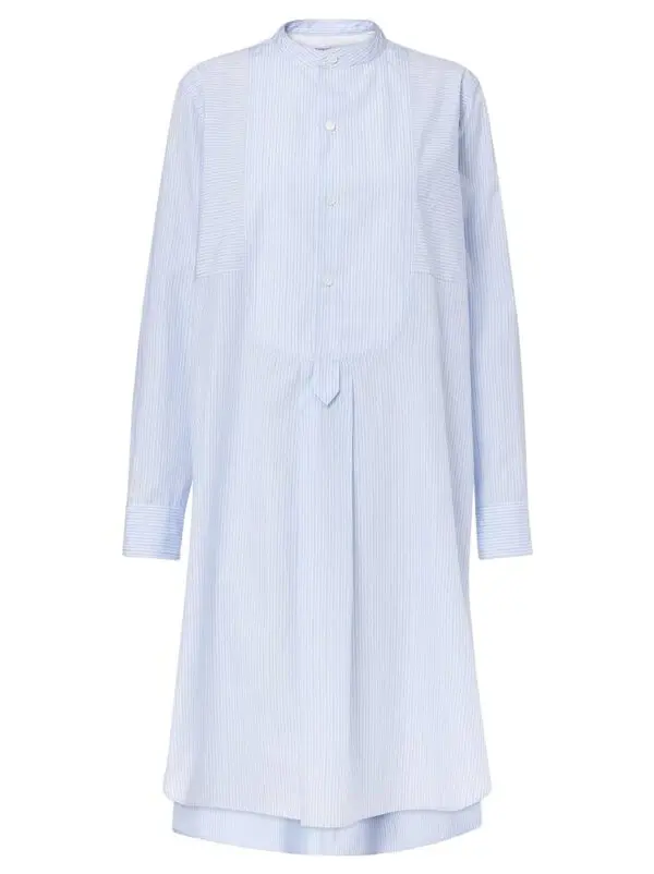 Bottega Veneta Striped Cotton Shirt Dress - Blue