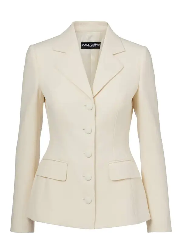 Dolce & Gabbana Virgin Wool Blazer - Beige