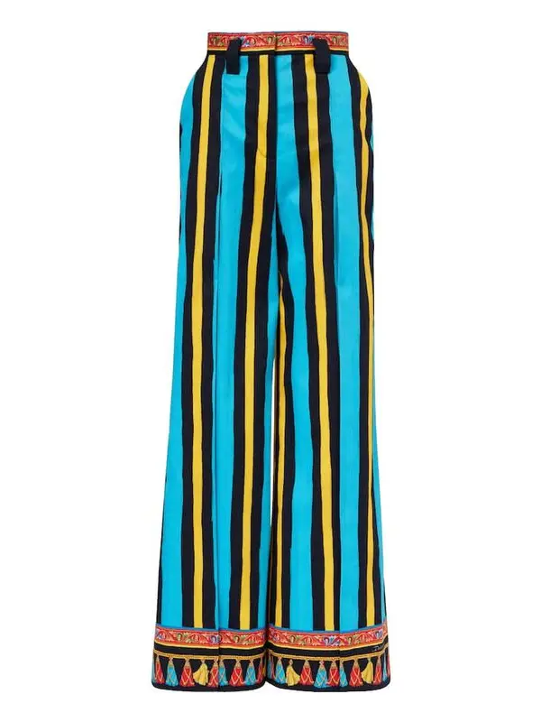 Dolce & Gabbana Striped Wide-leg Pants - Multicoloured