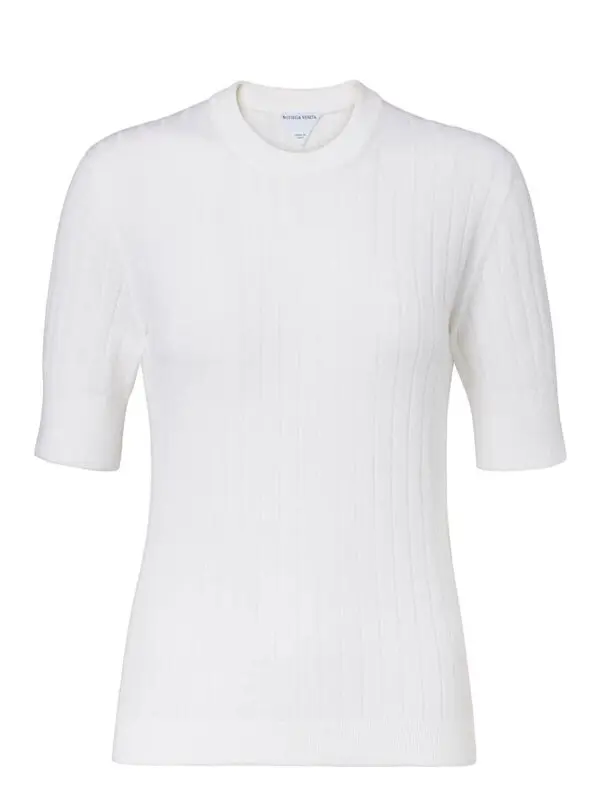 Bottega Veneta Ribbed-knit Top - White