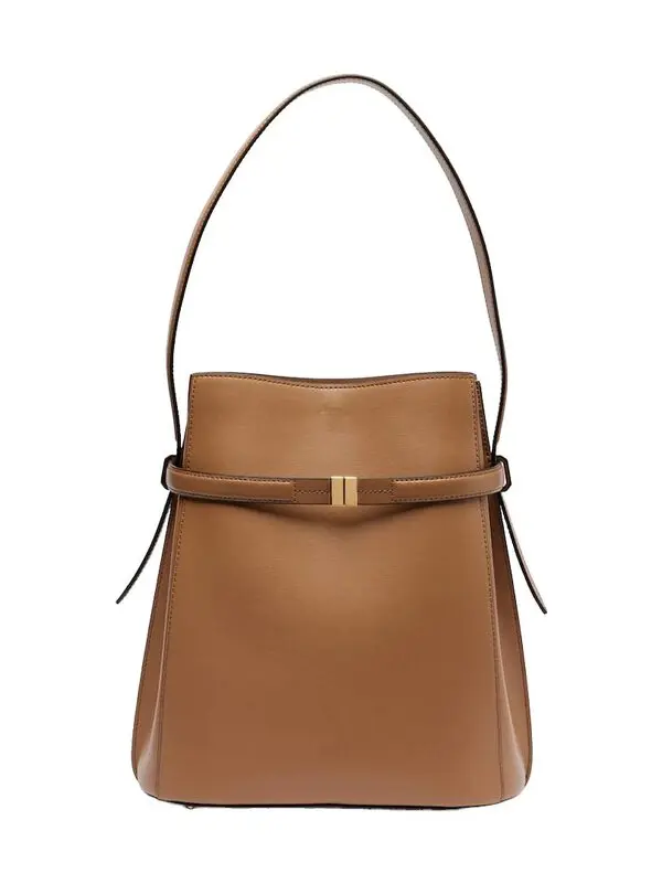 TOTEME Leather Bucket Bag - Brown