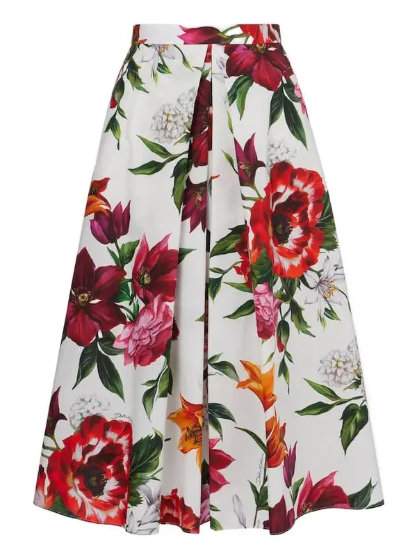 Dolce & Gabbana Floral Print Midi Skirt - Multicoloured
