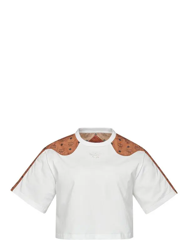 Mcm Laurel Cropped T-shirt - White