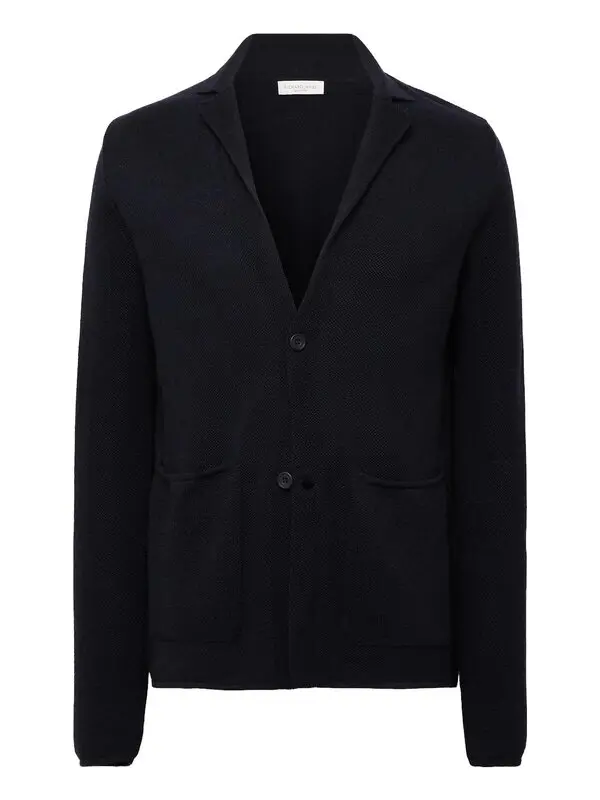 Richard James Merino Wool Cardigan - Blue