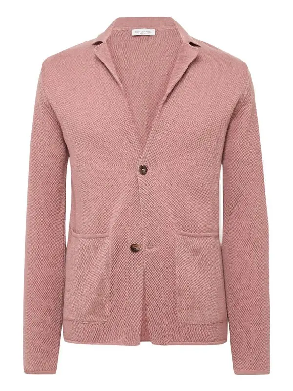 Richard James Merino Wool Cardigan - Pink