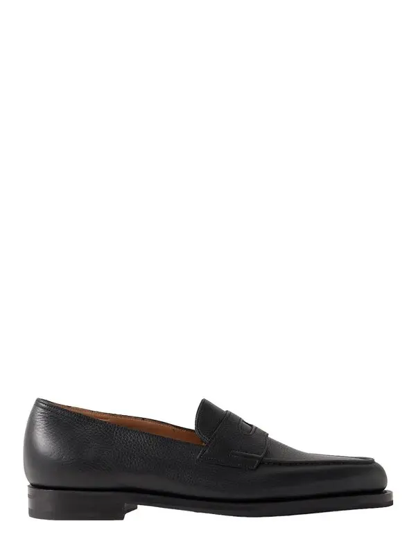 John Lobb Lopez Full-grain Leather Penny Loafers - Black