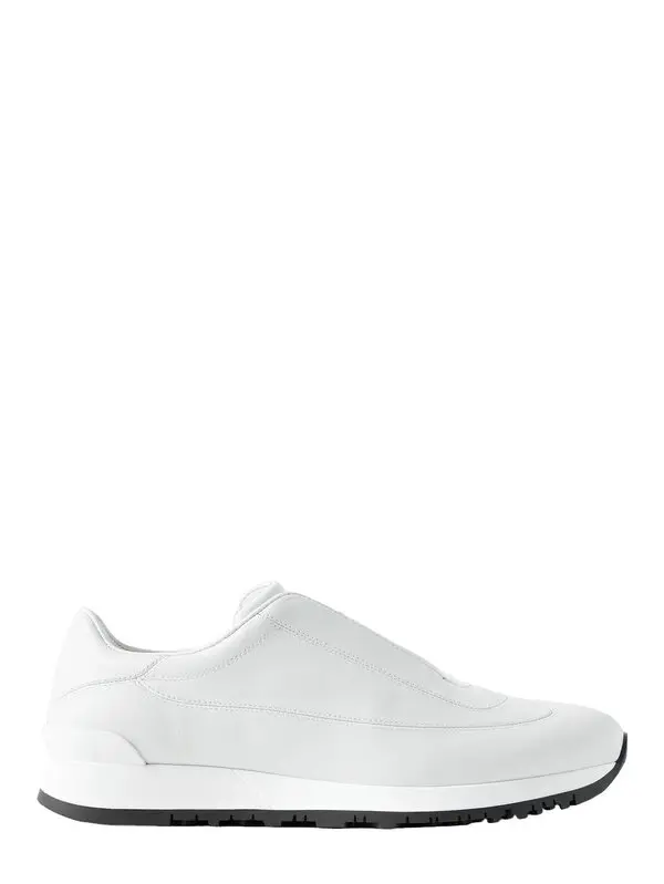 John Lobb Lift Leather Slip-on Sneakers - White
