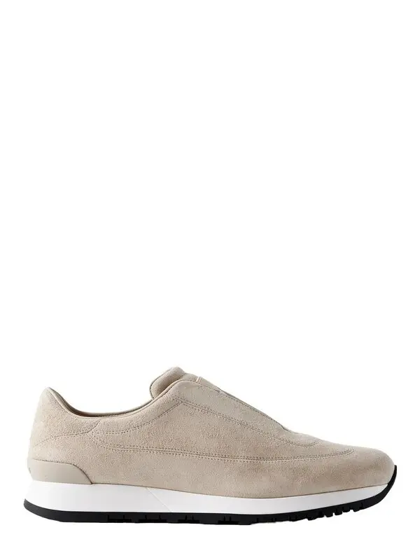 John Lobb Lift Suede Slip-on Sneakers - Neutrals