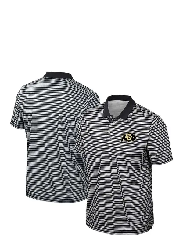 COLOSSEUM Colorado Buffaloes Striped Polo - Black
