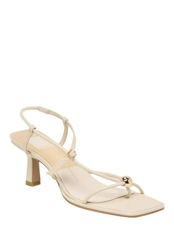 Dolce Vita Mylee High Heel Sandals - Cream Leather