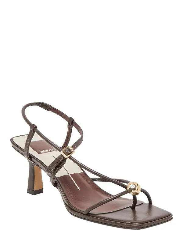Dolce Vita Mylee High Heel Sandals - Dark Brown Leather