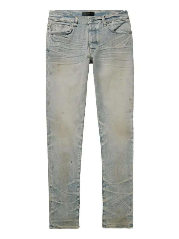 Amiri Stack Skinny-fit Jeans - Blue