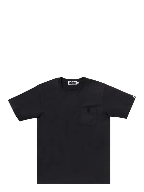 A BATHING APE Garment Dye One Point Pocket Tee - Black