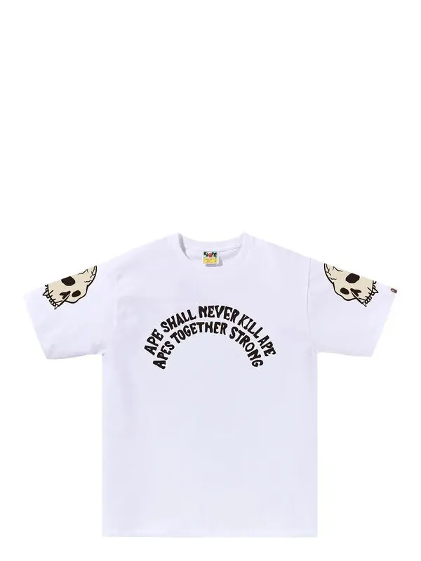 A BATHING APE Souvenir Skull Tee - White