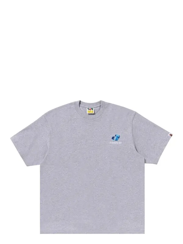 A BATHING APE Abc Camo Logo Relaxed Fit Tee - Grey