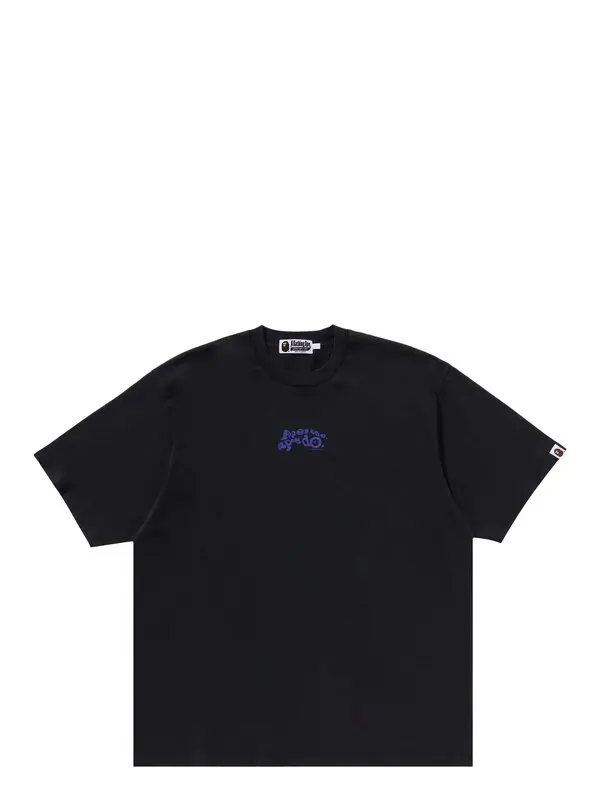 A BATHING APE Relaxed Fit Logo Tee - Black