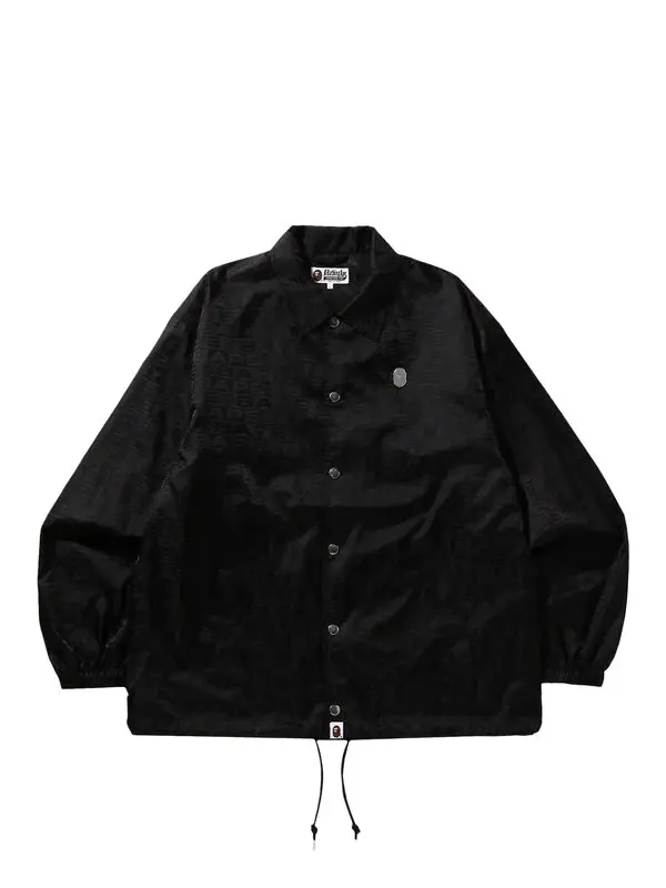 A BATHING APE Jacquard Nylon Coach Jacket - Black