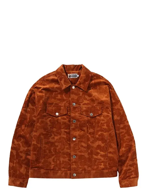 BAPE Camo Corduroy Trucker Jacket - Brown