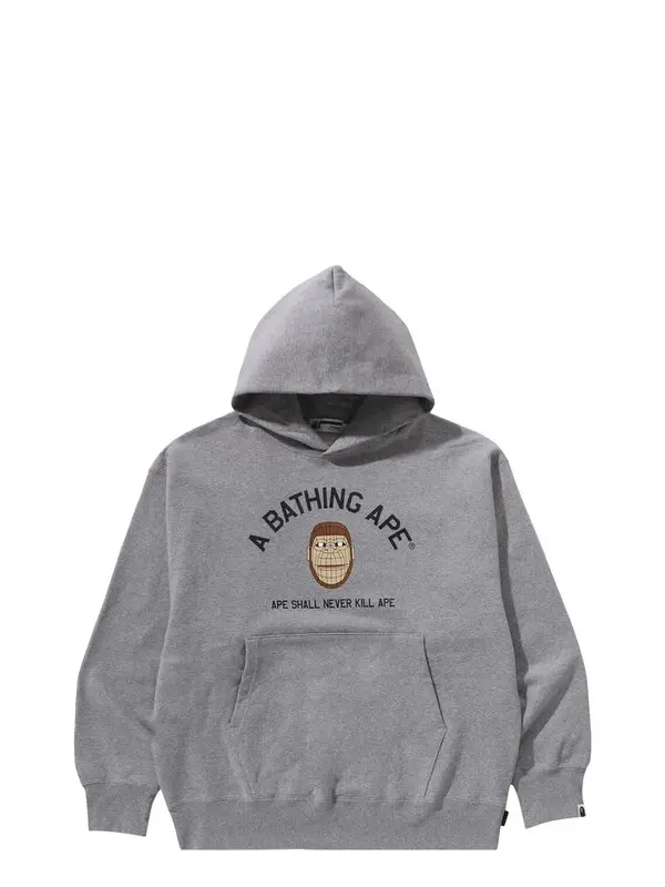 A BATHING APE Polygon Relaxed Fit Pullover Hoodie - Grey