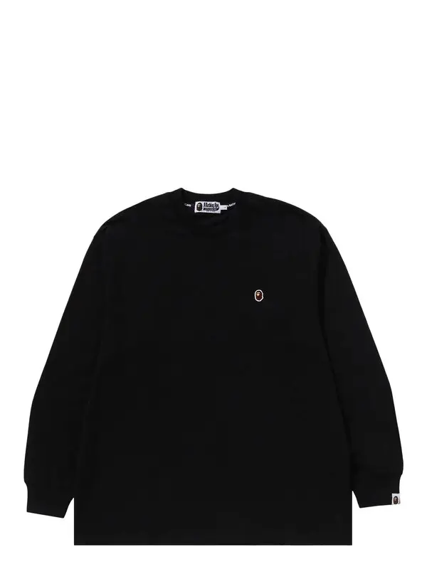 A BATHING APE One Point Ape Head Relaxed Fit Long-sleeve Tee - Black
