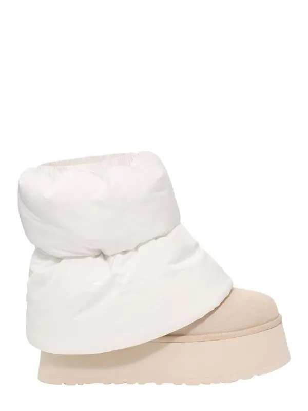 UGG Classic Mini Dipper Puffer Ankle Boots - Cream
