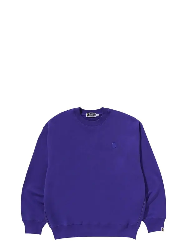 A BATHING APE One Point Relaxed Fit Crewneck Sweatshirt - Purple