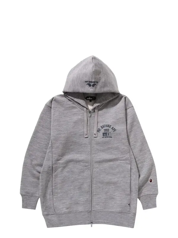 A BATHING APE Zip Up Pullover Hoodie - Grey