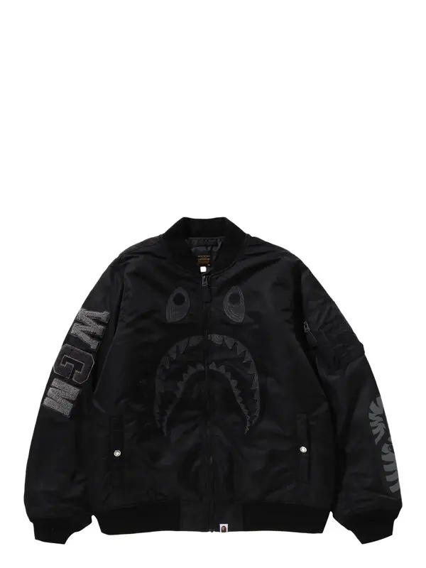 A BATHING APE Shark Ma-1 Jacket - Black