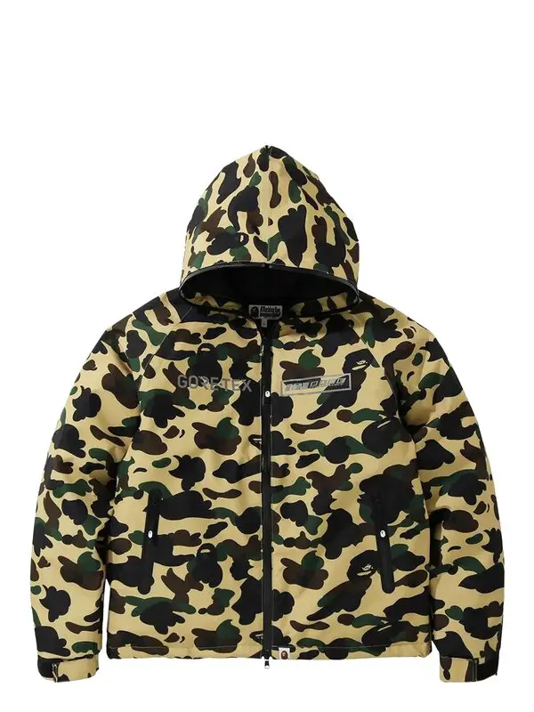 A BATHING APE Gore-tex 1st Camo Hoodie Down Jacket - Yellow