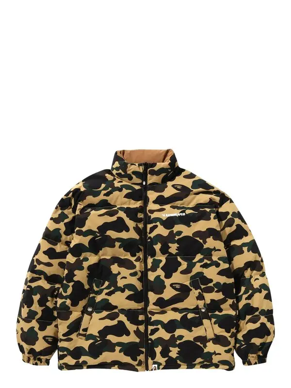 A BATHING APE 1st Camo Reversible Down Jacket - Yellow