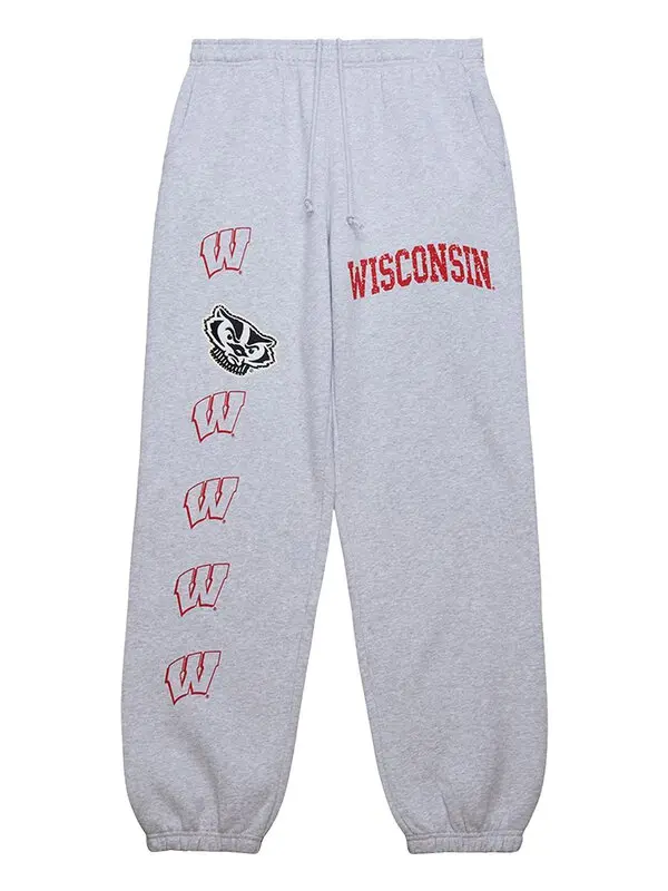 CACTUS JACK BY TRAVIS SCOTT X Mitchell & Ness University Of Wisconsin Sweatpants - Grey