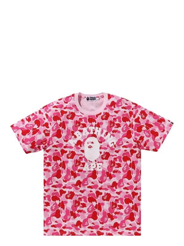A BATHING APE Abc Camo College Tee - Pink