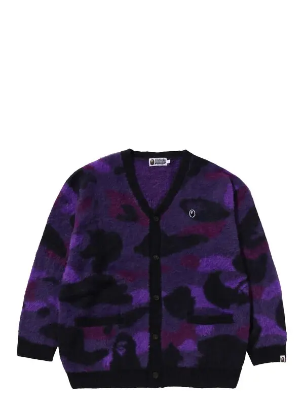 A BATHING APE Color Camo Cardigan - Purple