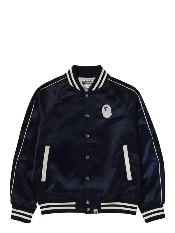 A BATHING APE Nylon Varsity Jacket - Blue