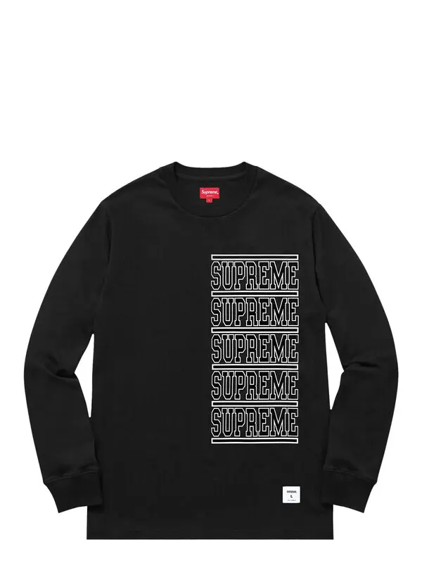 Supreme Stacked Long-sleeve Top - Black