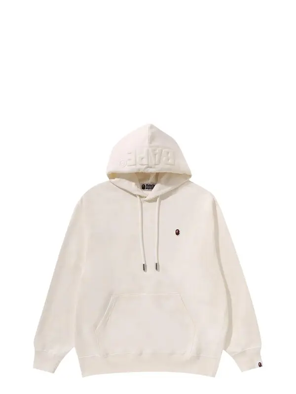 A BATHING APE Relaxed Fit Pullover Hoodie - Cream