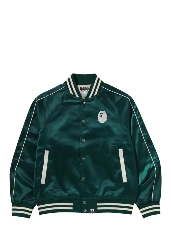 A BATHING APE Nylon Varsity Jacket - Green