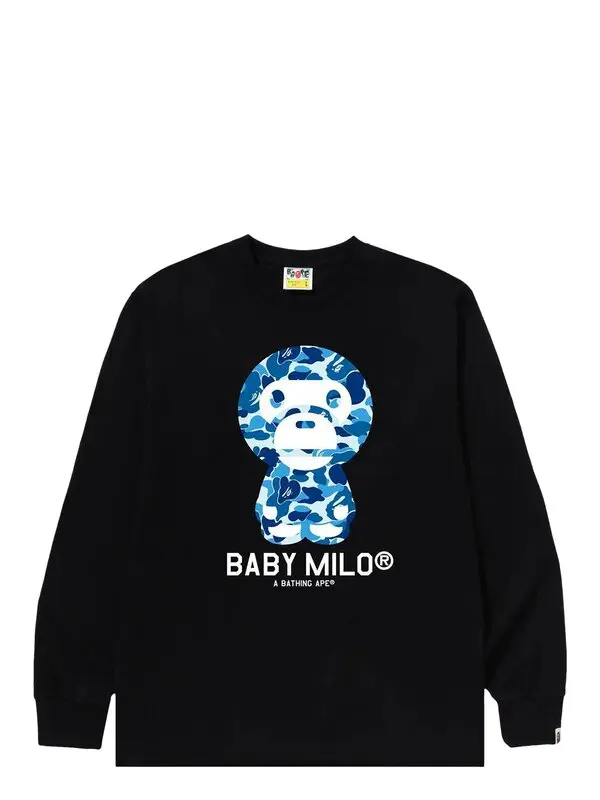 A BATHING APE Abc Camo Baby Milo Long-sleeve Tee - Black
