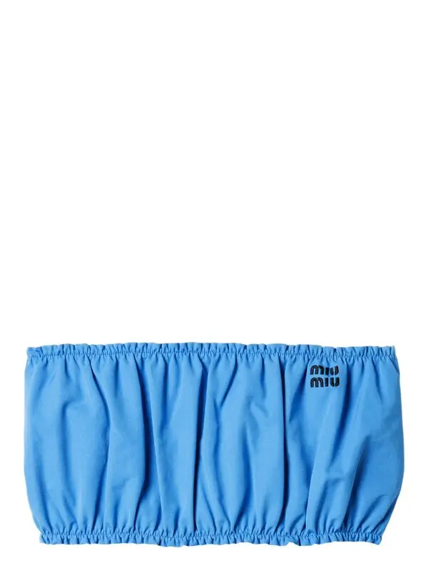 Miu Miu Cotton Bandeau Top - Blue