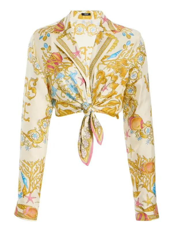 Versace Printed Silk Twill Shirt - Print
