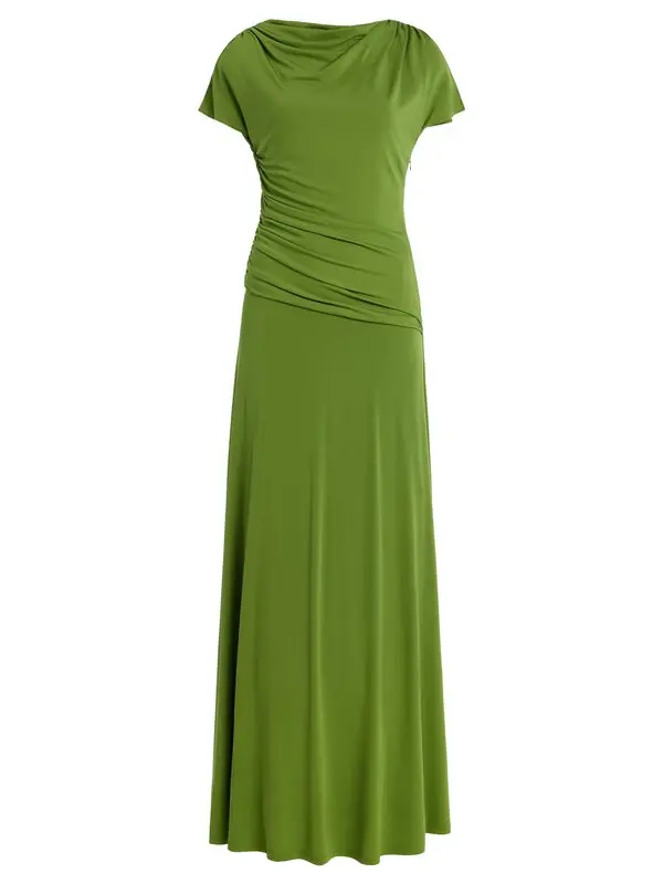 Simkhai Shanelle Draped Jersey Midi Dress - Green