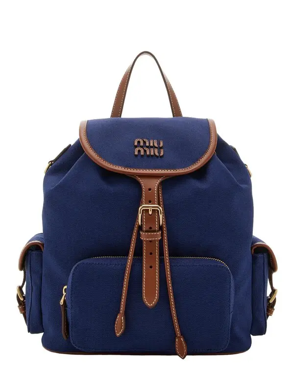 Miu Miu Canvas Backpack - Blue