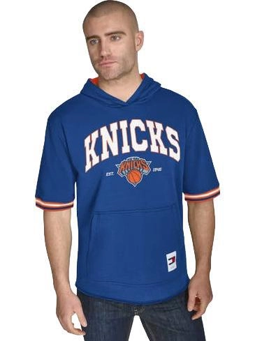 Tommy Hilfiger New York Knicks French Terry Short Sleeve Pullover Hoodie - Blue