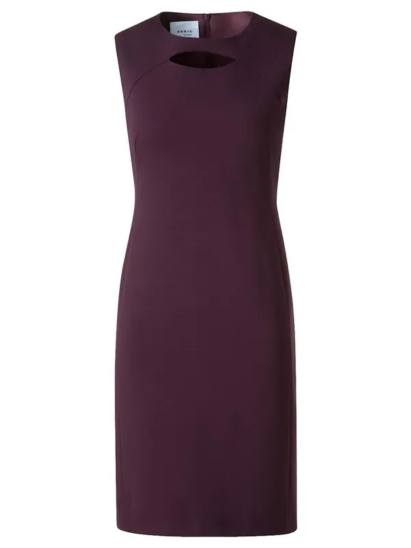 Akris Sleeveless Cut-out Jersey Dress - Blackberry