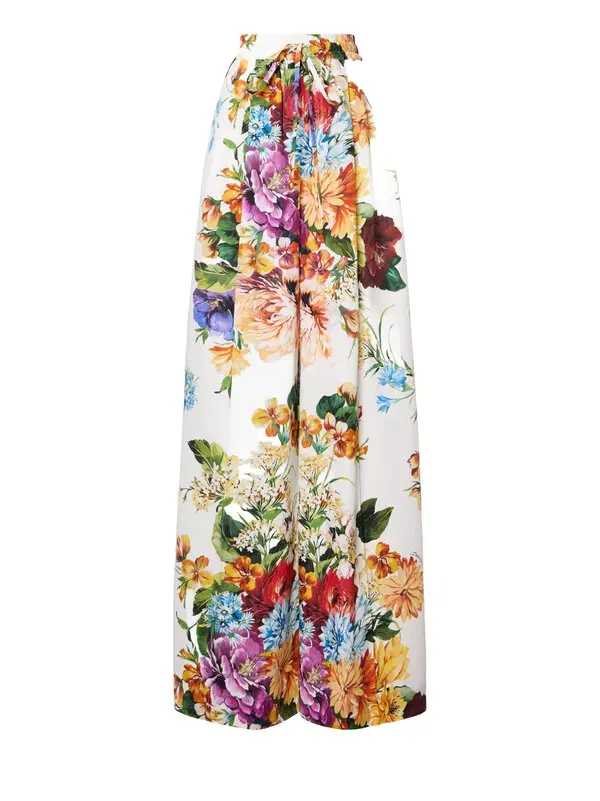 Dolce & Gabbana Cotton Wide-leg Pants - Floral