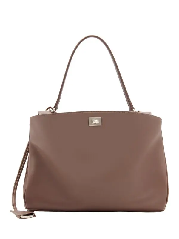 Balenciaga Rodeo Medium Leather Top Handle Bag - Brown