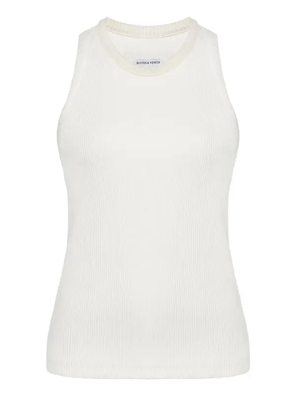 Bottega Veneta Compact Stretch-cotton Jersey Tank Top - White